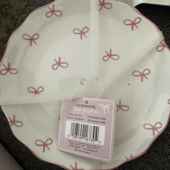 Godinger | Dining | Godinger Painterly Pink Ribbon Coquette 8 Ceramic 4 ...